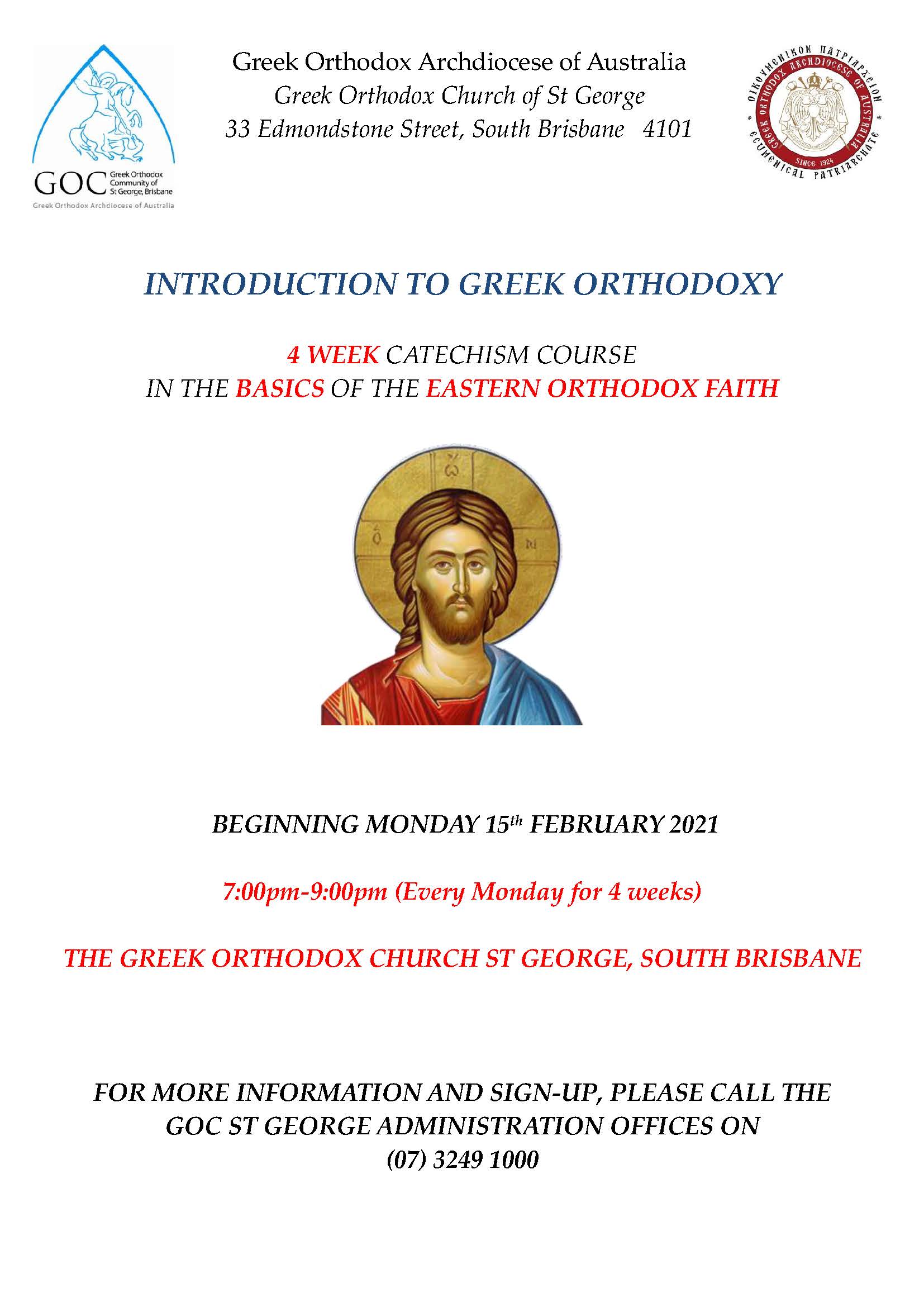 ORTHODOX CATECHISM CLASSESGOC St George